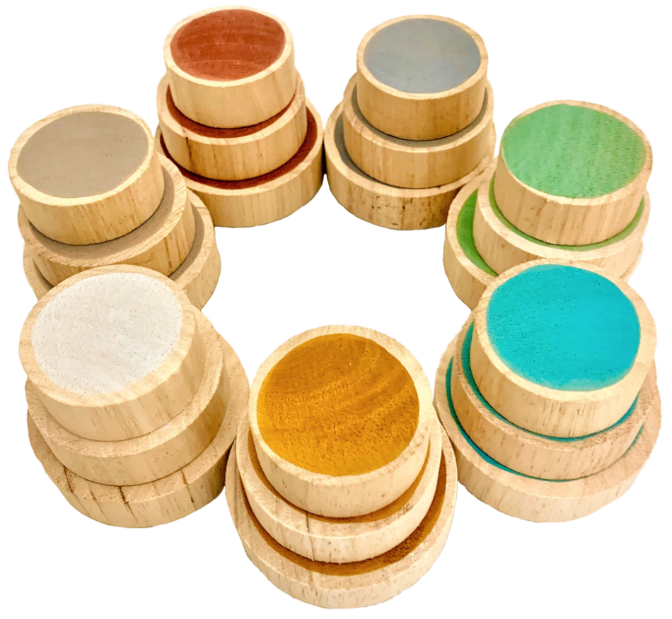 Coloured Wooden Discs — Curiate NZ