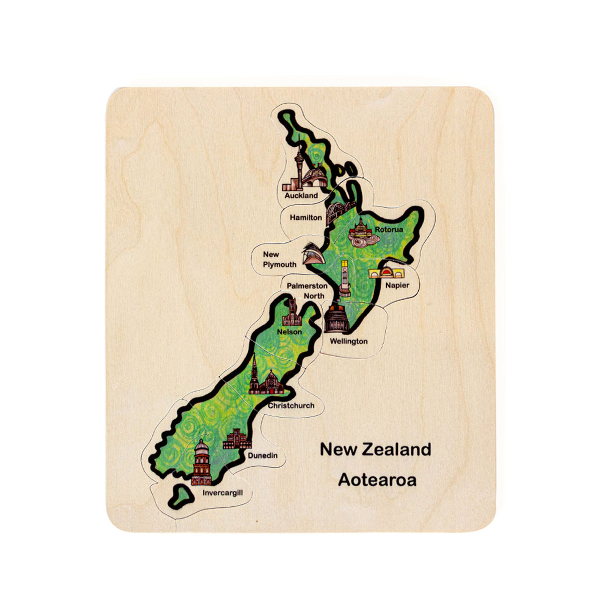 New Zealand City Map Puzzle — Curiate NZ